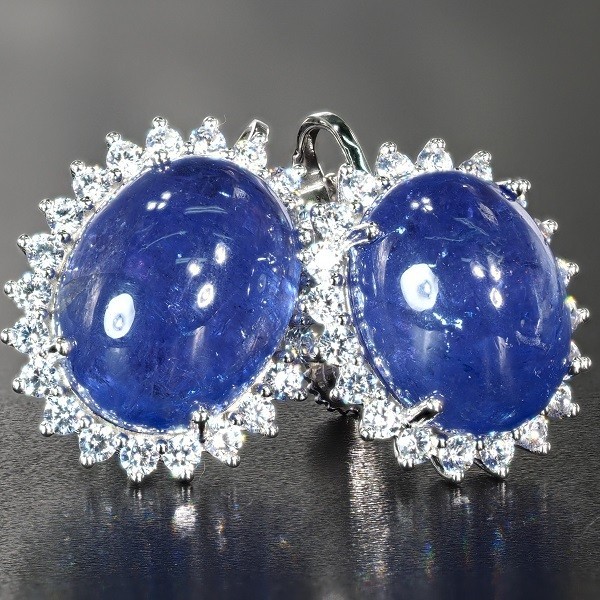 28.47ct. 大粒 タンザナイト ダイヤモンド イヤリング 天然石 PT No.3-2(タンザナイト)｜売買されたオークション情報、yahooの商品情報をアーカイブ公開 - オークファン ...