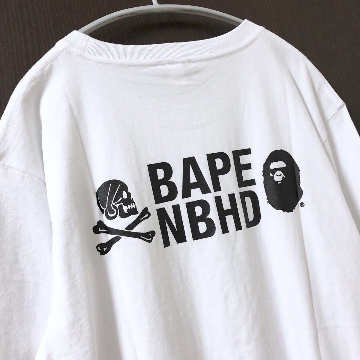 M 超 a bathing ape BAPE NEIGHBORHOOD NBHD エイプ ネイバーフッド Tシャツ 白(Mサイズ)｜売買された ...