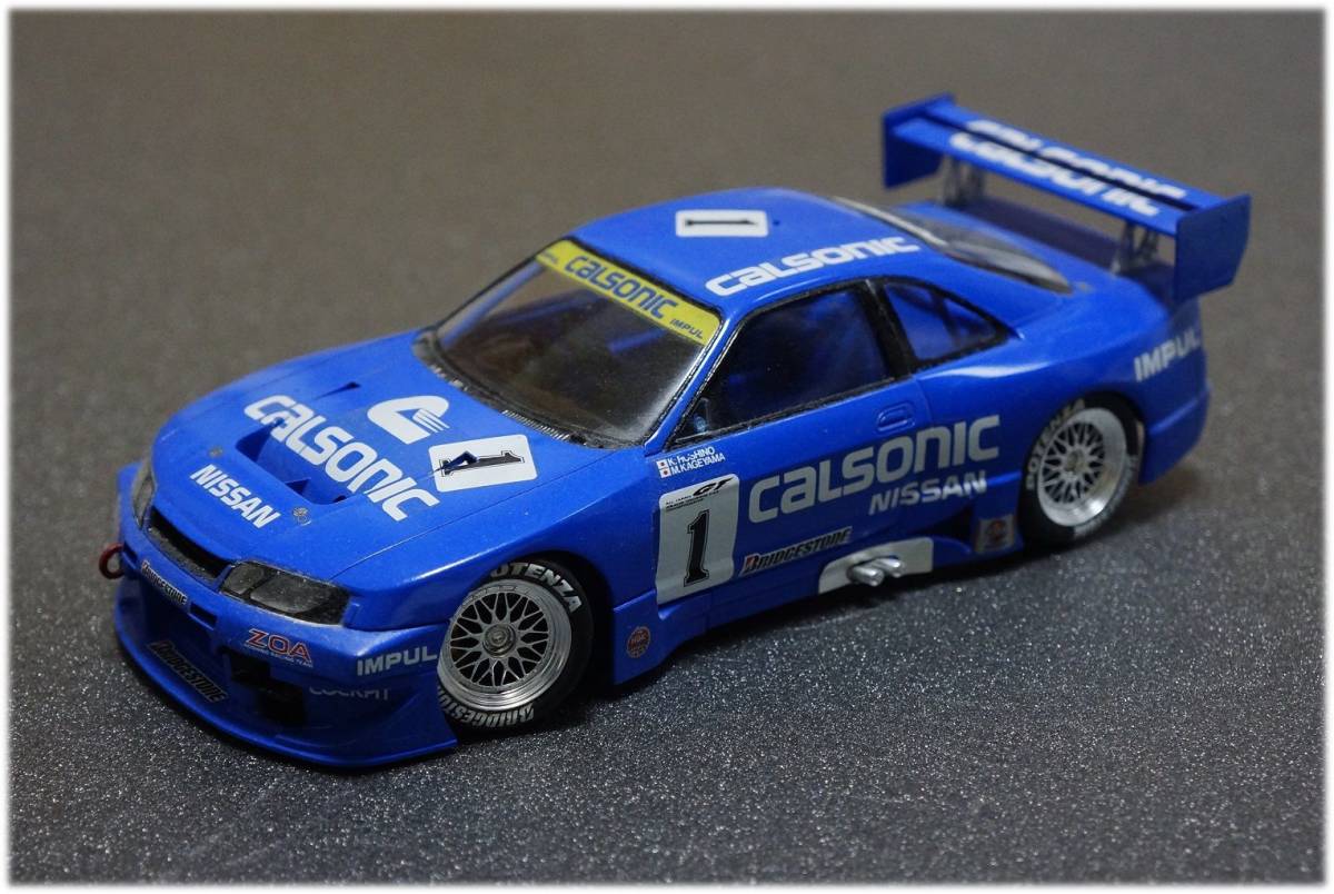 TAMIYA 1/24 NISSAN CALSONIC SKYLINE GT-R R33 1996年 スポーツカーシリーズ No.184 完成 ...