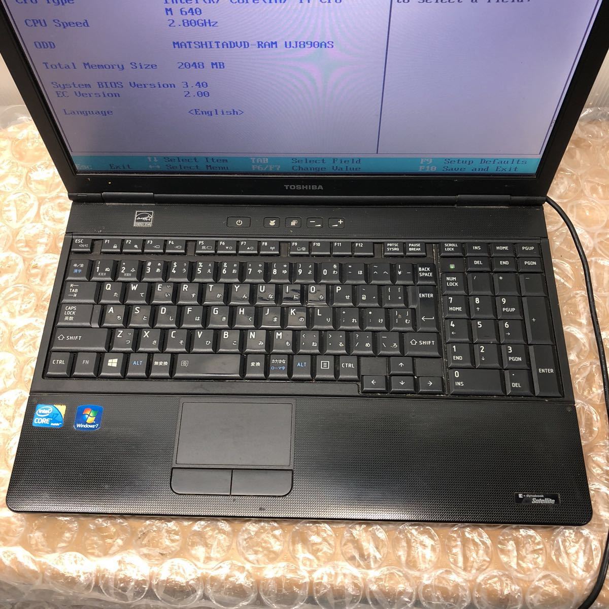 H-13 激安 ノートパソコン TOSHIBA 東芝 CORE i7 M640 2.80GHz dynabook Satellite K47 ...