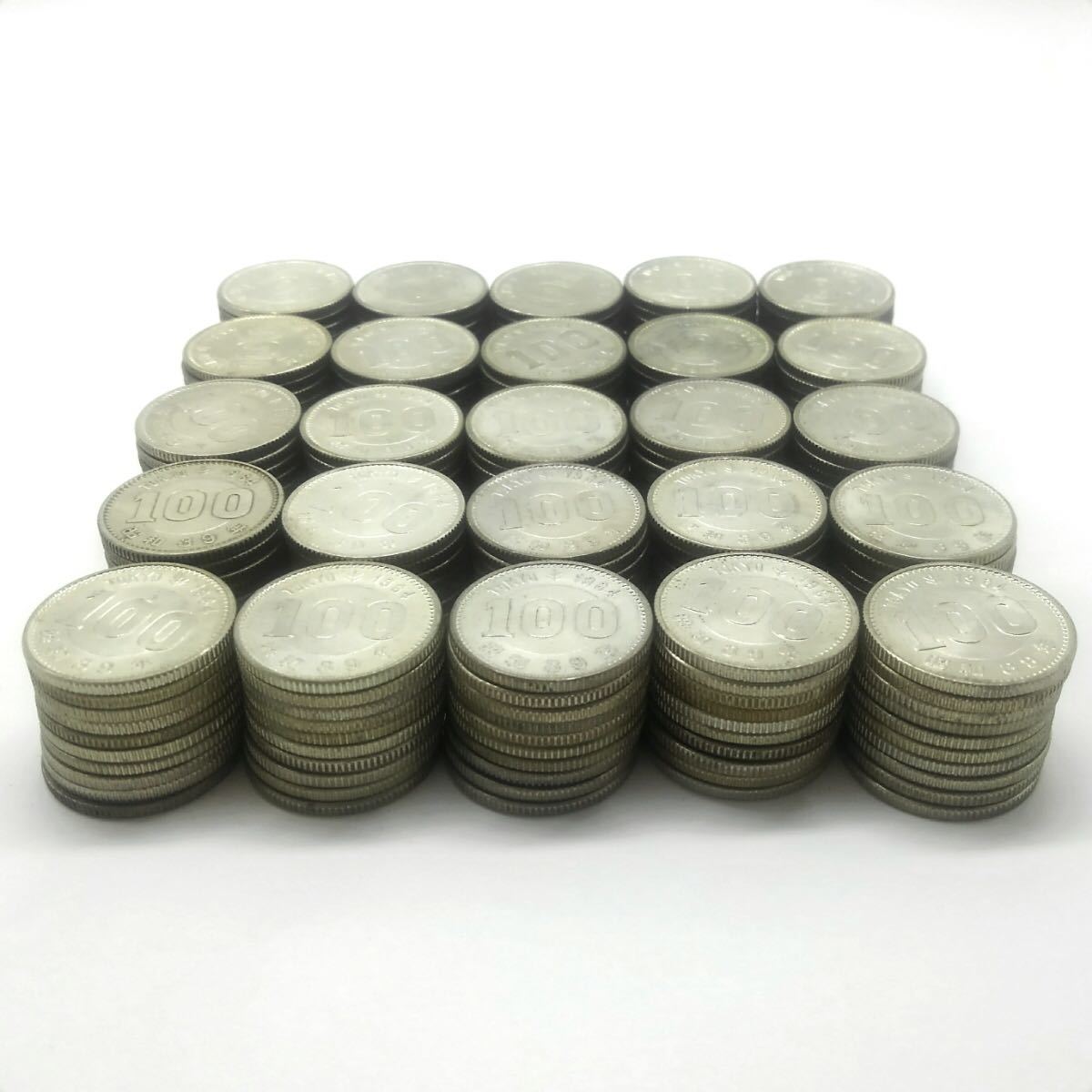 大量 おススメ 東京オリンピック記念 100円銀貨 おまとめ250枚 総重量約1203g オリンピック 昭和39年 1964年 100円硬貨 ...