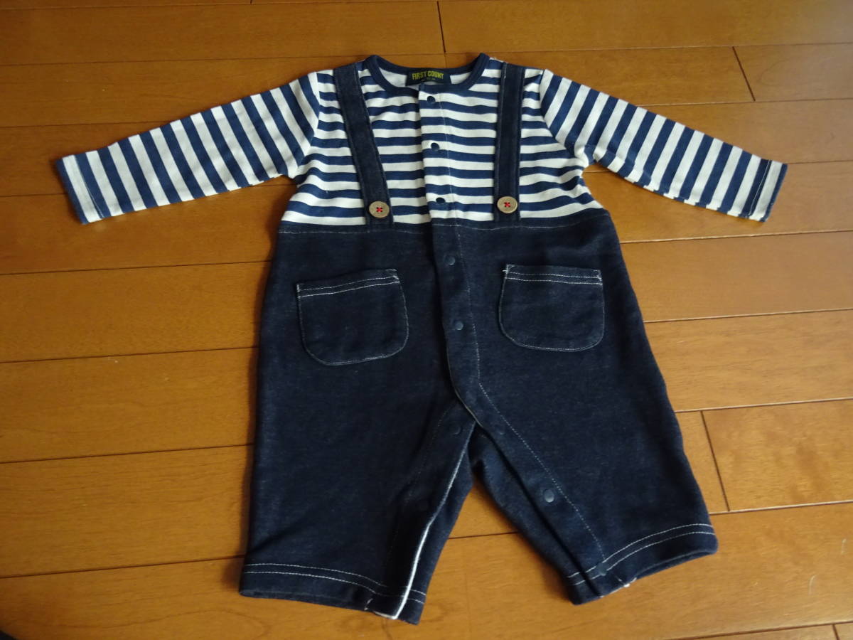 使用感無 しシミ汚れ無し 70㎝ 重ね着風 長袖 カバーオール 男の子 紺系 格好いい 上品 送185円 ボーダー(70（65～74cm）)｜売買されたオークション情報、yahooの商品情報を ...