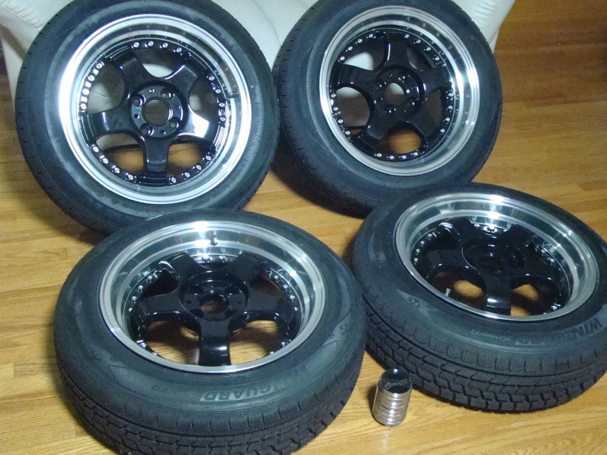 未走行 同様 深リム 引っ張り STEALTH RACING7J+25 185/60R16 PCD100 SSRプロフェッサー ワーク マイスター似(スタッドレスタイヤ)｜売買された ...