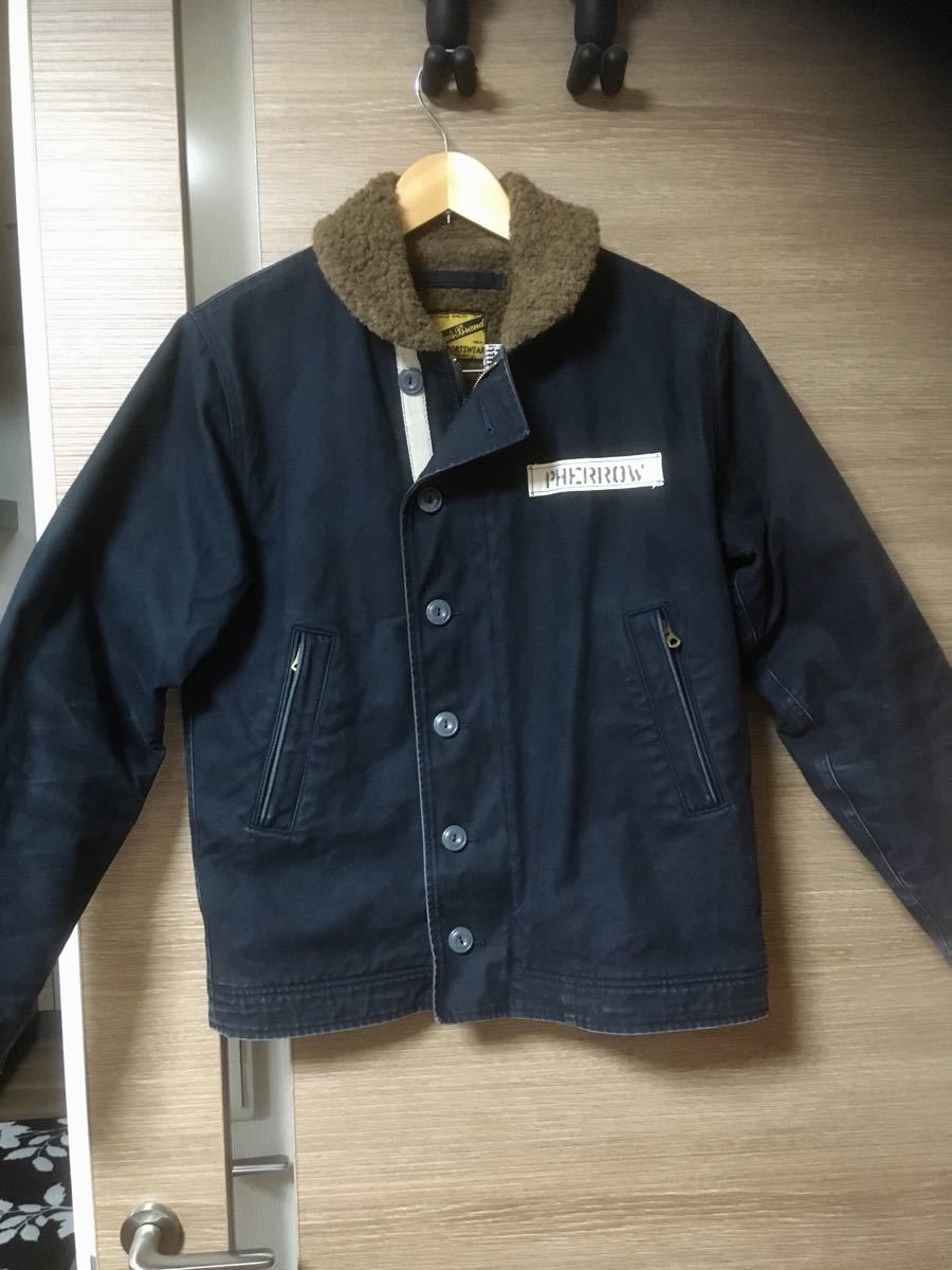 PHERROW'S “フェローズ” N-1 DECK JACKET デッキジャケット(フライトジャケット)｜売買されたオークション情報、yahooの商品情報をアーカイブ公開 - オークファン ...