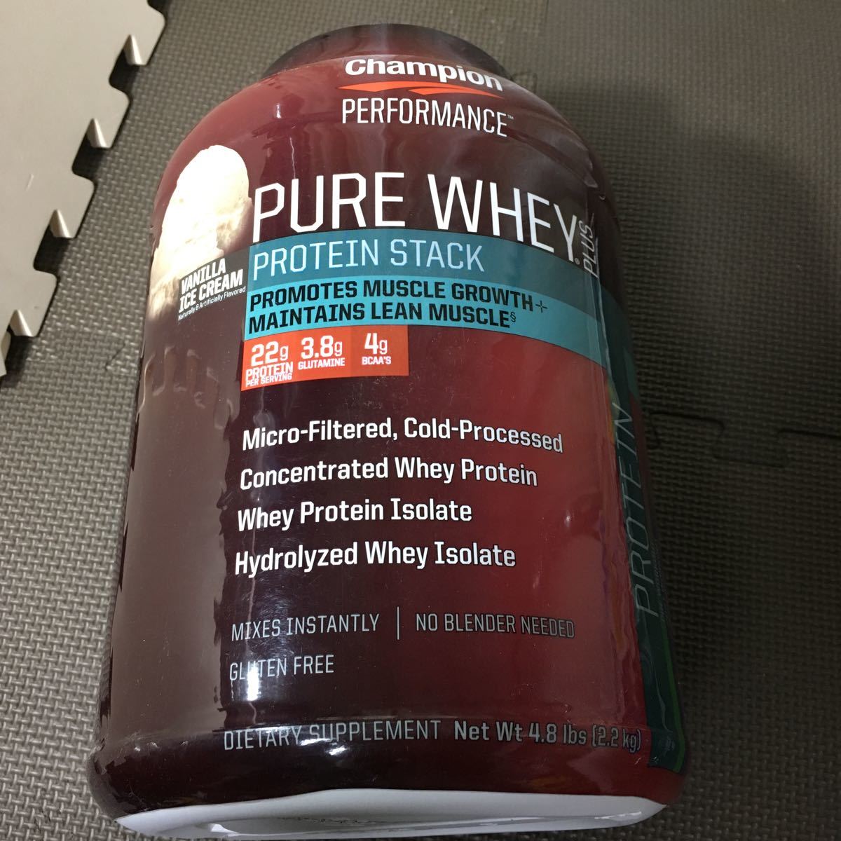 Champion PURE WHEY PLUS チャンピオン ピュア ホエイ プラス プロテイン バニラアイスクリーム 2.2kg ...
