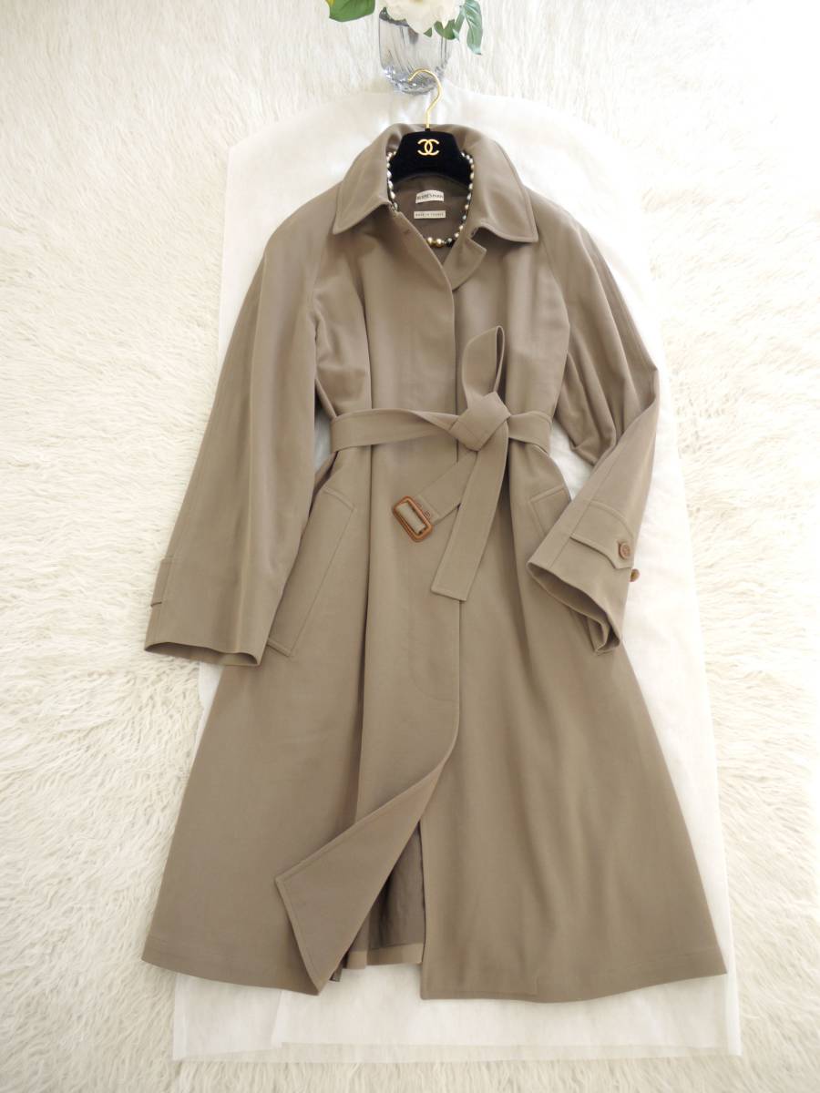 HERMES マルジェラ ウールコットン トレンチ コート エトゥープ フランス製 エルメス(コート)｜売買されたオークション情報、yahooの商品情報をアーカイブ公開 - オークファン ...