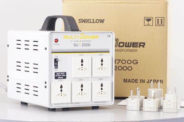 PG 2台入荷 SWALLOW SU-2000 MULTI POWER 取扱説明書 元箱 プラグ6個付 マルチパワー ST1786015(昇圧 ...