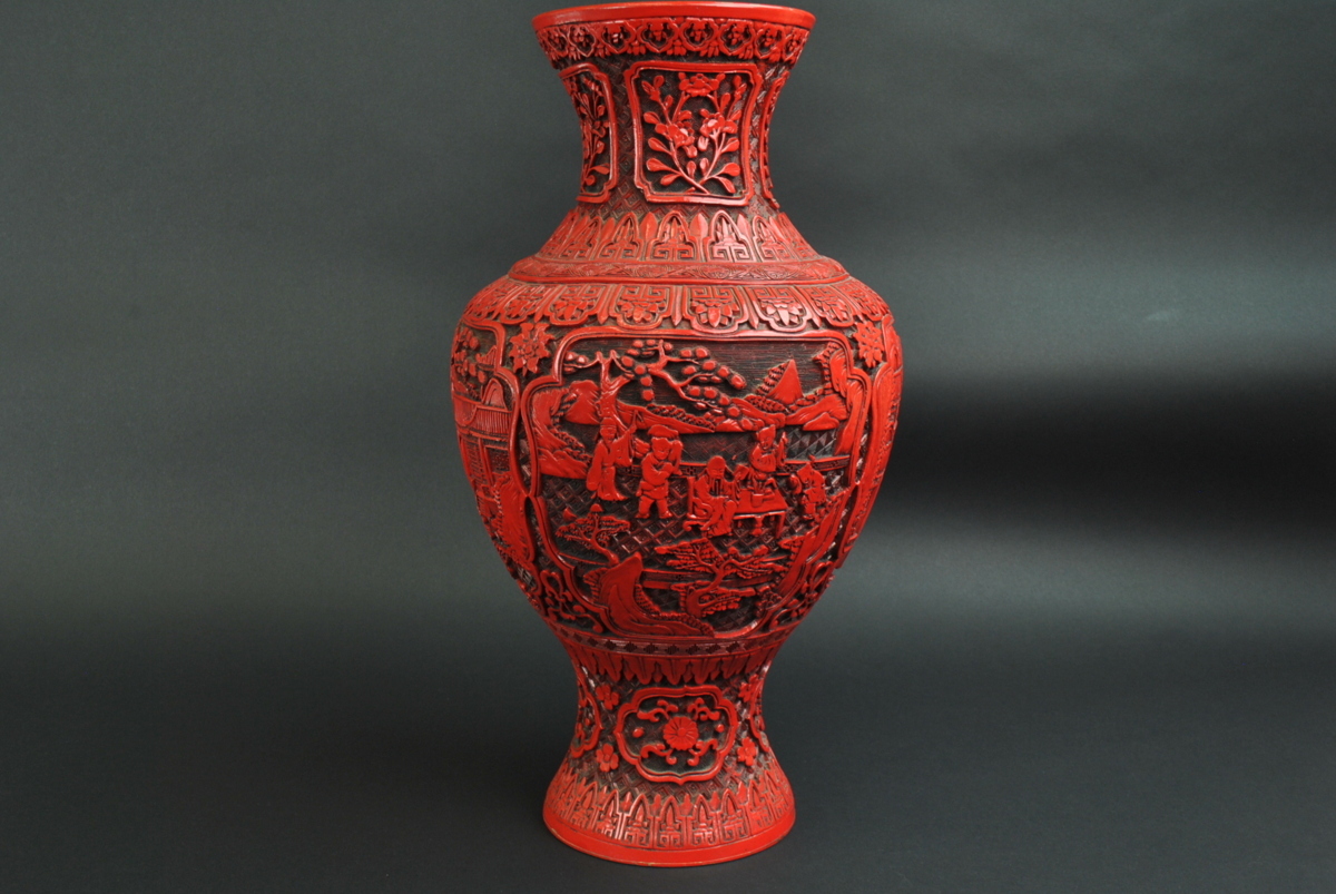 中国美術 堆朱 真鍮 七宝焼 花瓶 花器 壺 人物風景彫刻図 高47cm(その他)｜売買されたオークション情報、yahooの商品情報をアーカイブ公開 - オークファン（aucfan.com）