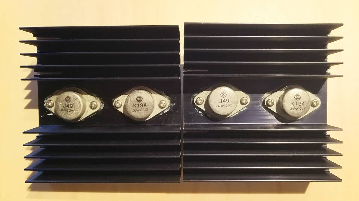 日立 パワーMOS-FET 2SK134 2SJ49 コンプリメンタリー 2組 ヒートシンク付(トランジスタ)｜売買されたオークション情報 ...