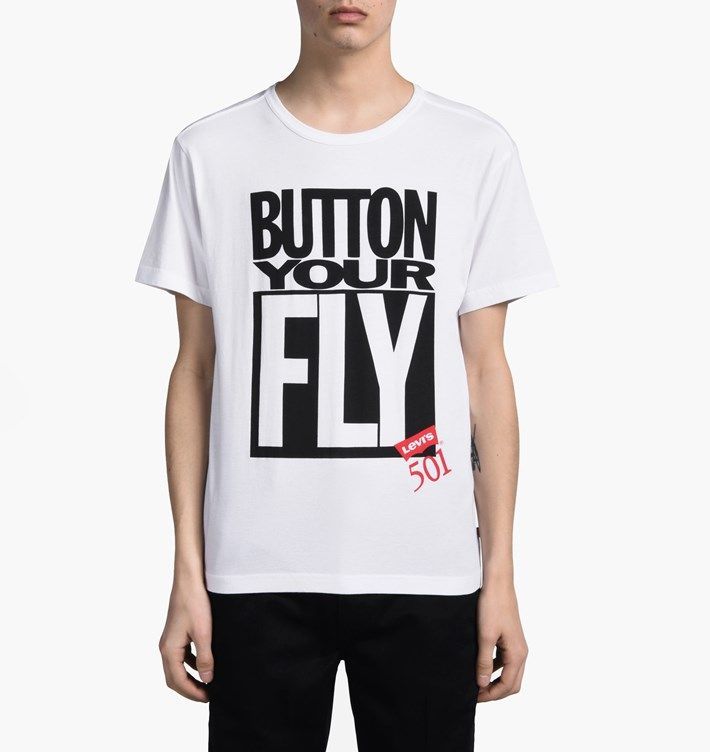リーバイス LEVIS メンズ 501 BUTTON YOUR FLY 半袖 Tシャツ 白 55726-0001-JM 一 三 QWER(半袖 ...