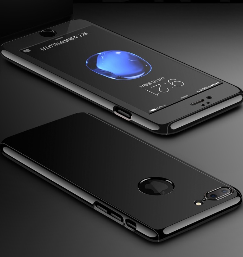 360度全面ミラーケース ガラスフィルム付 /黒 Black iPhone6plus 6splus 鏡面 ブラック 黒 Black 全面 360度 iPhoneケース ハード(iPhone 6 ...