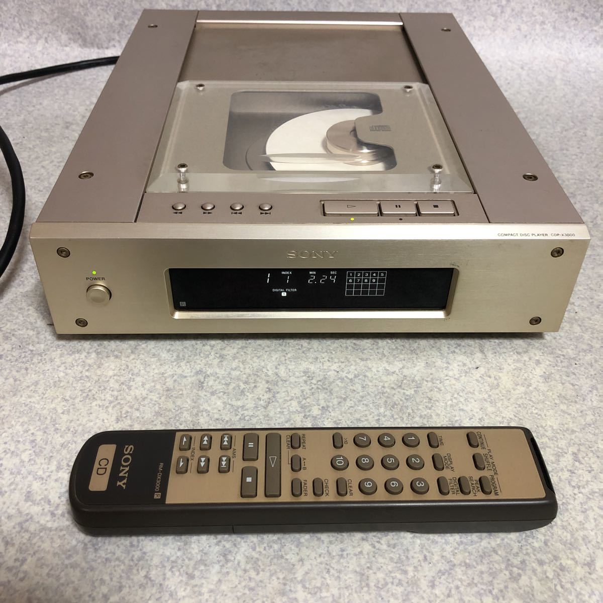 SONY CDP-X3000 ソニー コンパクト ディスクプレーヤー リモコン付き 通電確認のみ(ソニー)｜売買されたオークション情報 ...