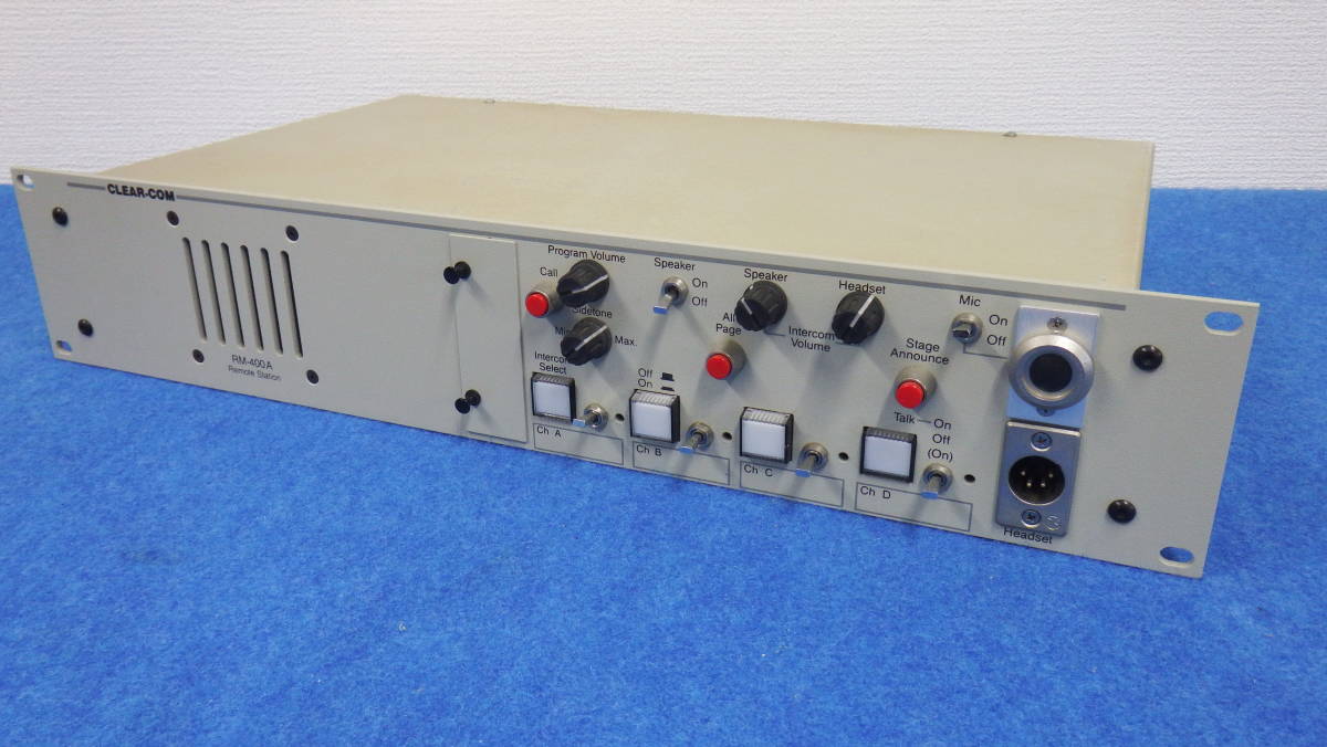 CLEAR-COM REMOTE STATION RM-400A(レコーディング、PA機器)｜売買されたオークション情報、yahooの商品情報をアーカイブ公開 - オークファン（aucfan.com）