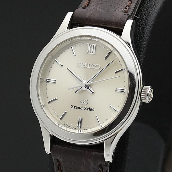 稼働 グランドセイコー GS 4J51-0A10 シルバー SS 革ベルト/茶/ダークブラウン QZ レディース腕時計 Z481(グランド ...