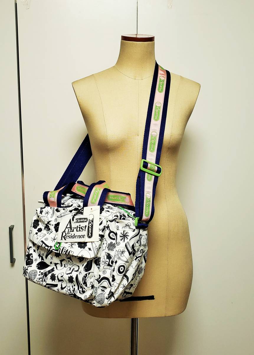 タグ付き LeSportsac レスポートサック Artist in Residence Merjin Hos 2WAY トート バッグ ...