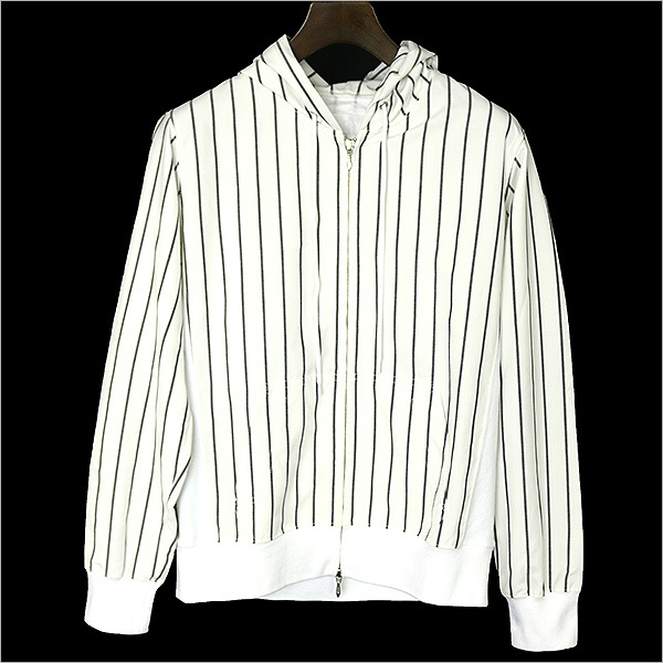 GANRYU ガンリュウ 16SS ストライプ柄ジップアップパーカー ホワイト S Autumn-Winter 2025 \u2013 ...