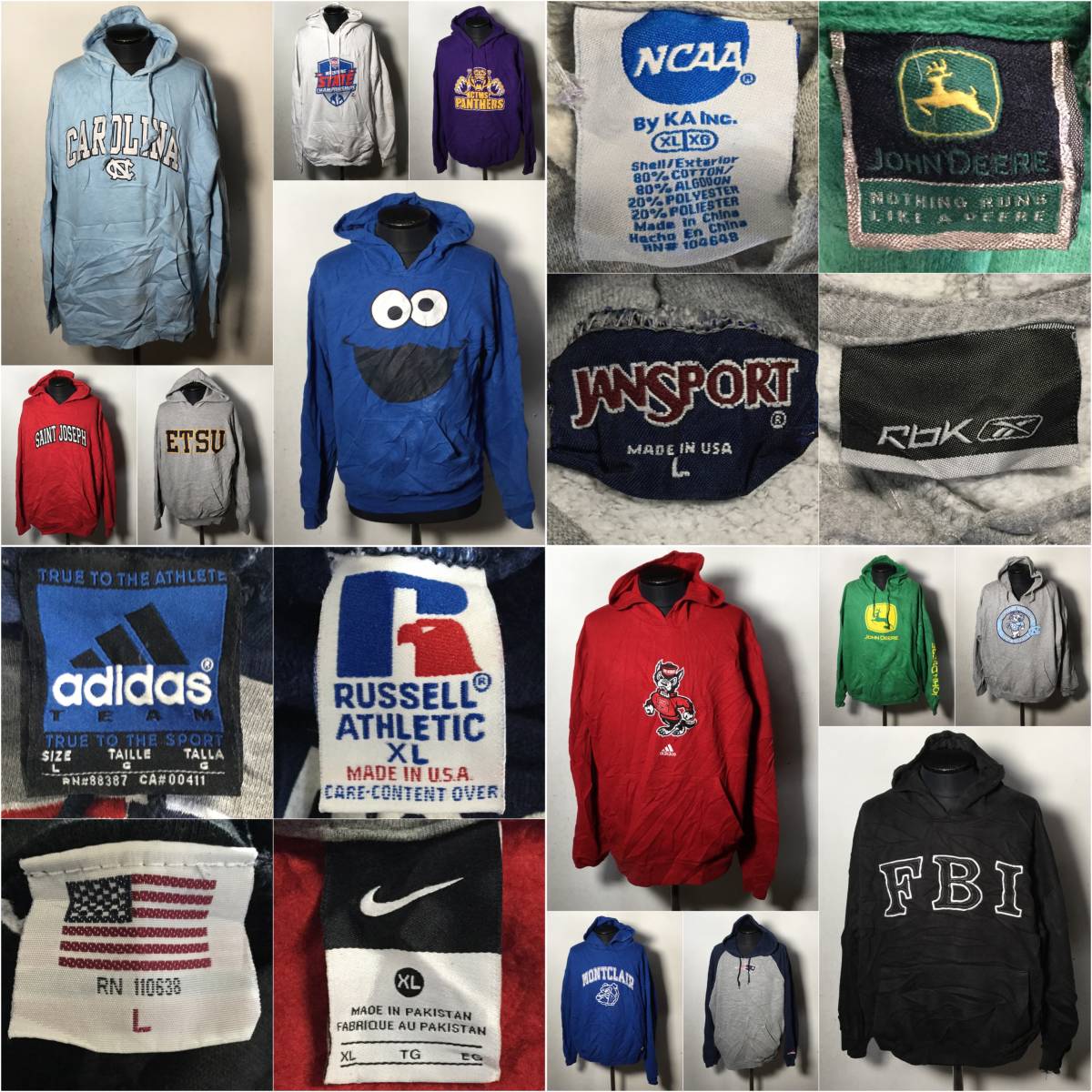 A472 USA古着卸 オススメパーカー大量50kgベール売り商品 アメリカ古着 adidas NIKE アメカジ スポーツ ストリート オススメ 定番(Lサイズ)｜売買されたオークション情報 ...