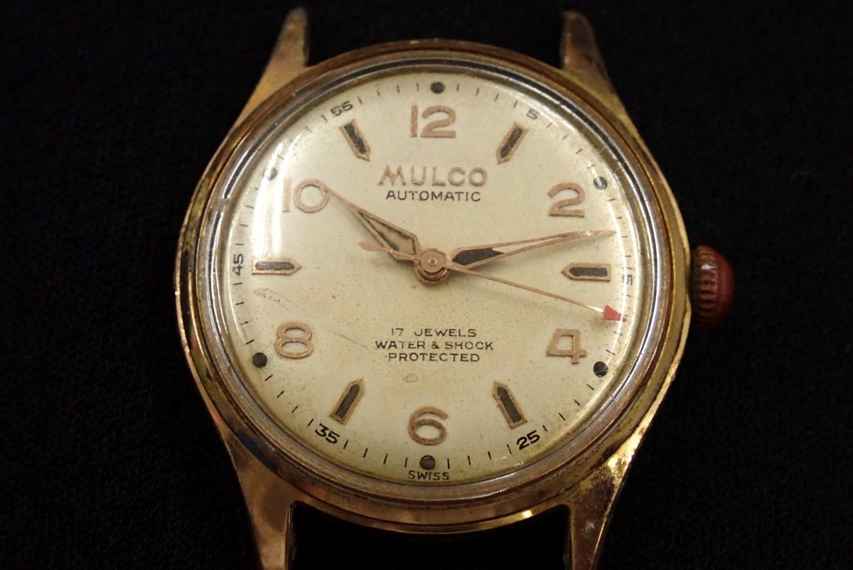 95 腕時計47 MULCO AUTOMATIC 17Jewels WATER&SHOCK PROTECTED マルコ 17石 /盤のみ ...