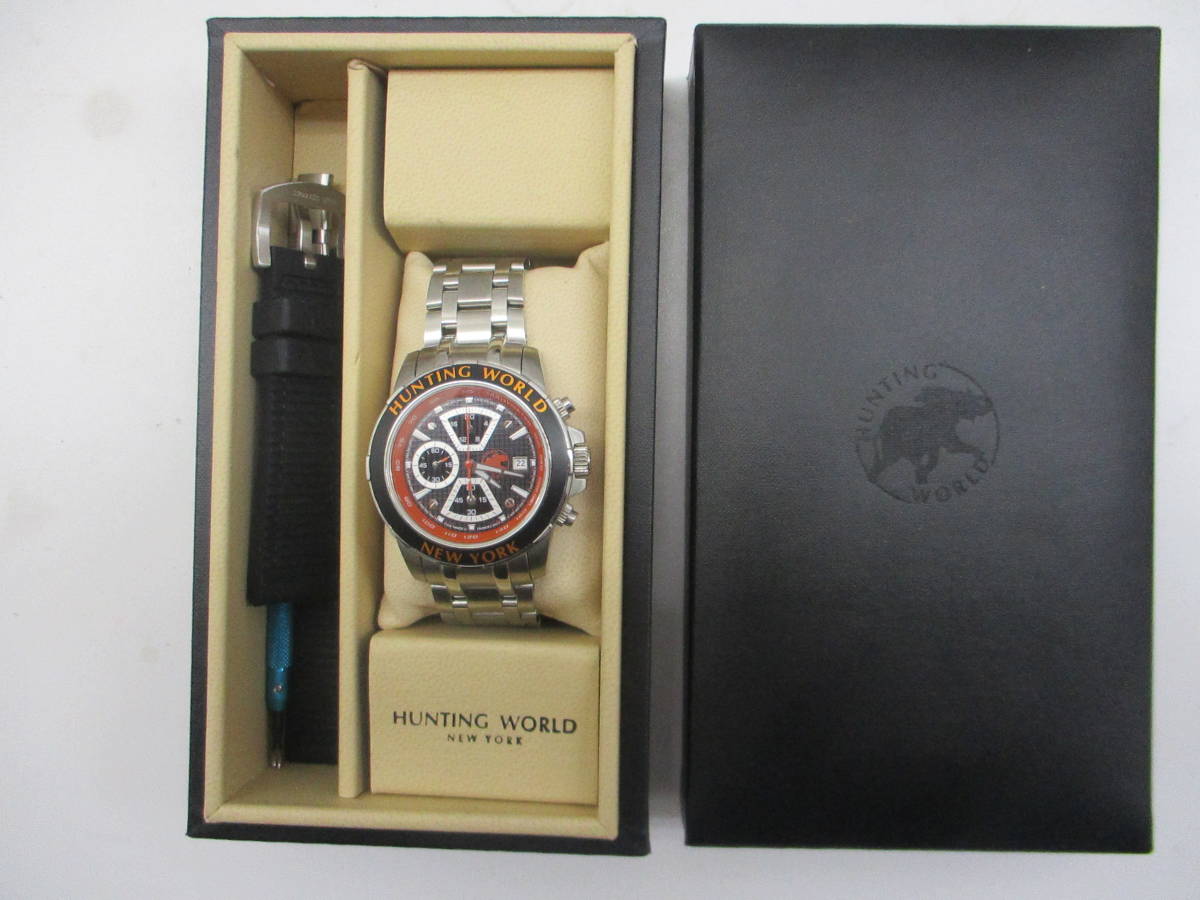 27367 ハンティングワールド HUNTING WORLD 腕時計 WH401 クォーツ 箱付(ハンティング・ワールド)｜売買された ...