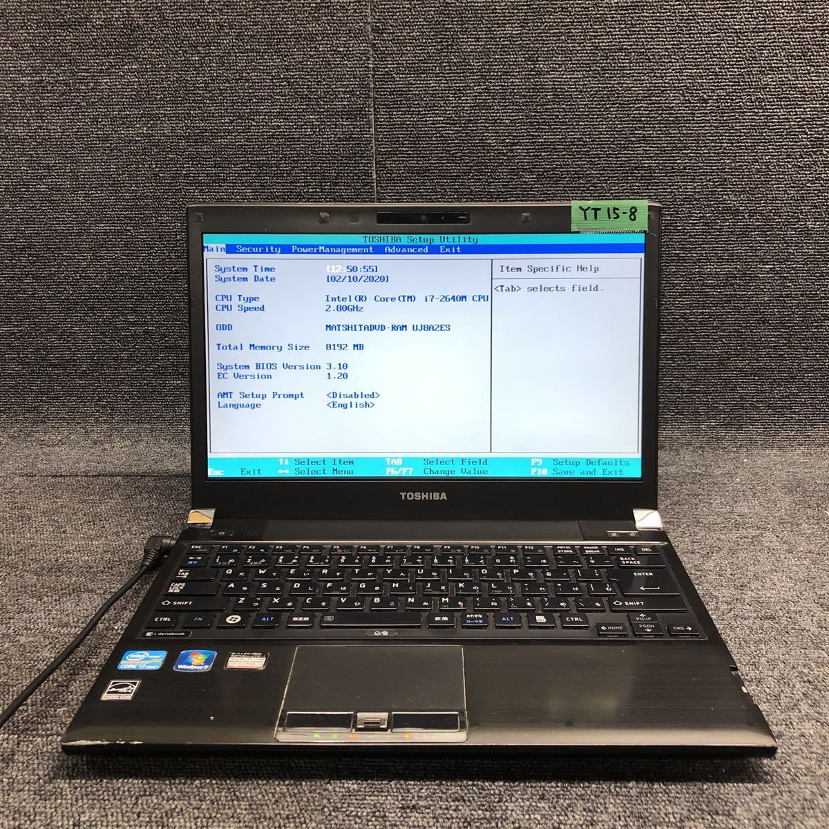 YT15-8 激安 ノートPC TOSHIBA 東芝 dynabook R731/W2TD PR7312TDRJBW3 Core i7 ...