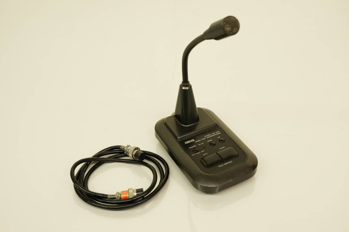 ADONIS アドニス 卓上マイク AM-308 スタンドマイク アマチュア無線 デスクトップ SUM-3×2 DC-3V 2210260 ...