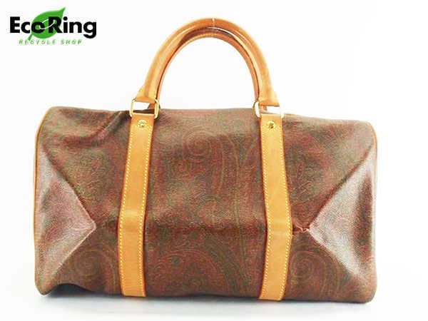 1円 エトロ ペイズリー柄 PVC×レザー ボストンバッグ ブラウン BG792(かばん、バッグ)｜売買されたオークション情報、yahooの ...
