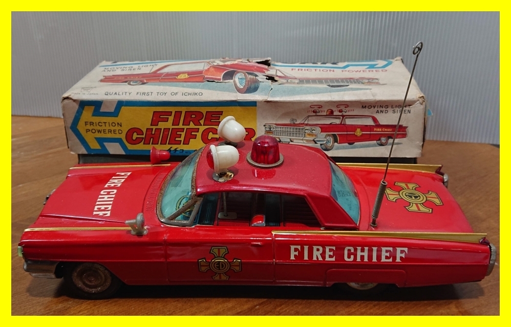 ブリキ イチコーのファイアーチーフカー FIRE CHIEF CAR 現状(自動車)｜売買されたオークション情報、yahooの商品情報を ...