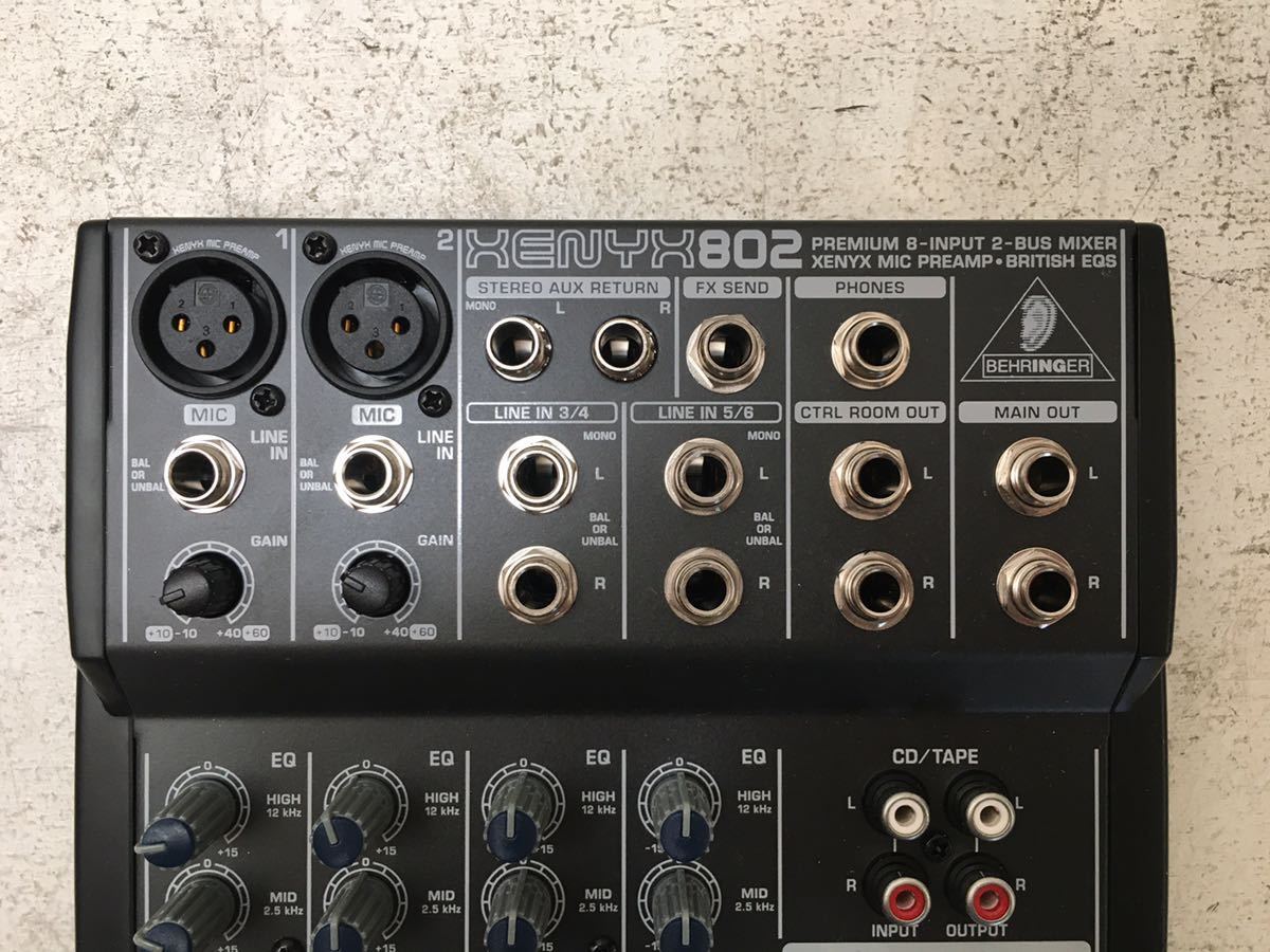 0410-06A2F 1円スタート BEHRINGER XENYX802 / BCD3000 アナログミキサー MIDIコントローラー 2点 ...