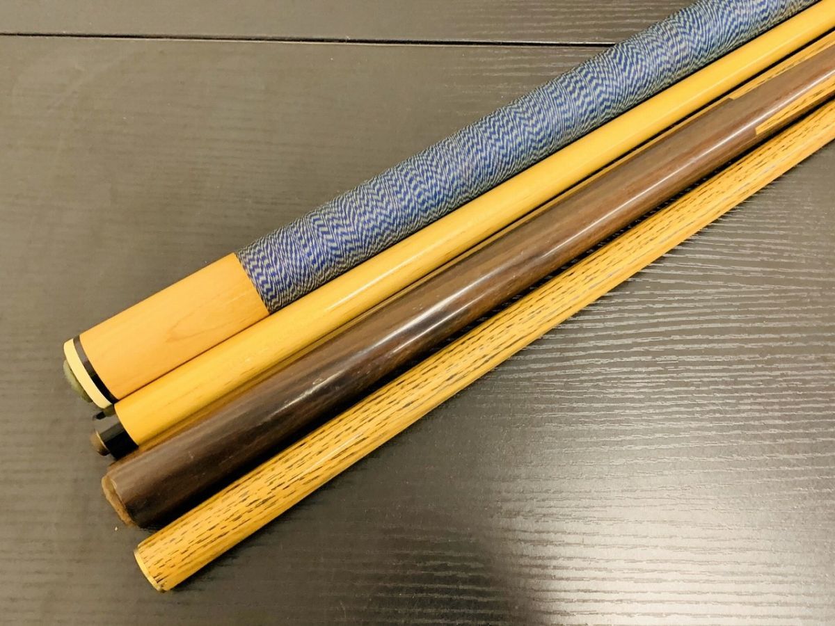 H240-I16-871 Adam Custom Cues など ビリヤード キュー 2点セット 長さ約144.5/146.5cm ④ ...