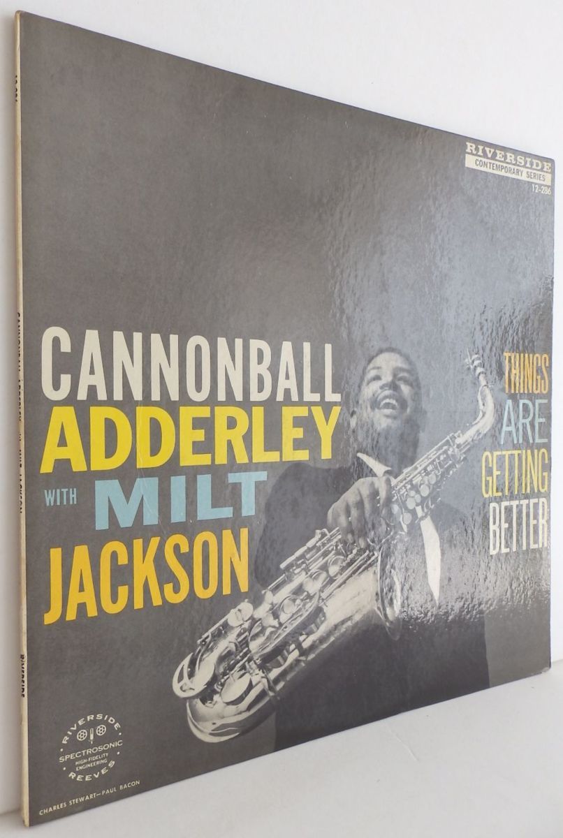 23001680; 廃盤 完全 オリジナル MONO 青少 ラベル 深溝 光沢 CANNONBALL ADDERLEY Things are getting better RIVERSIDE ...