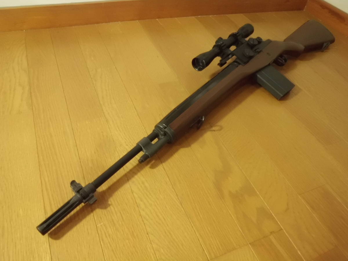 マルイ M14 ウッドタイプ スコープ&マウントレール&マウントリング付き /SOCOM EBR DMR M21 CYMA S&T G&P G ...