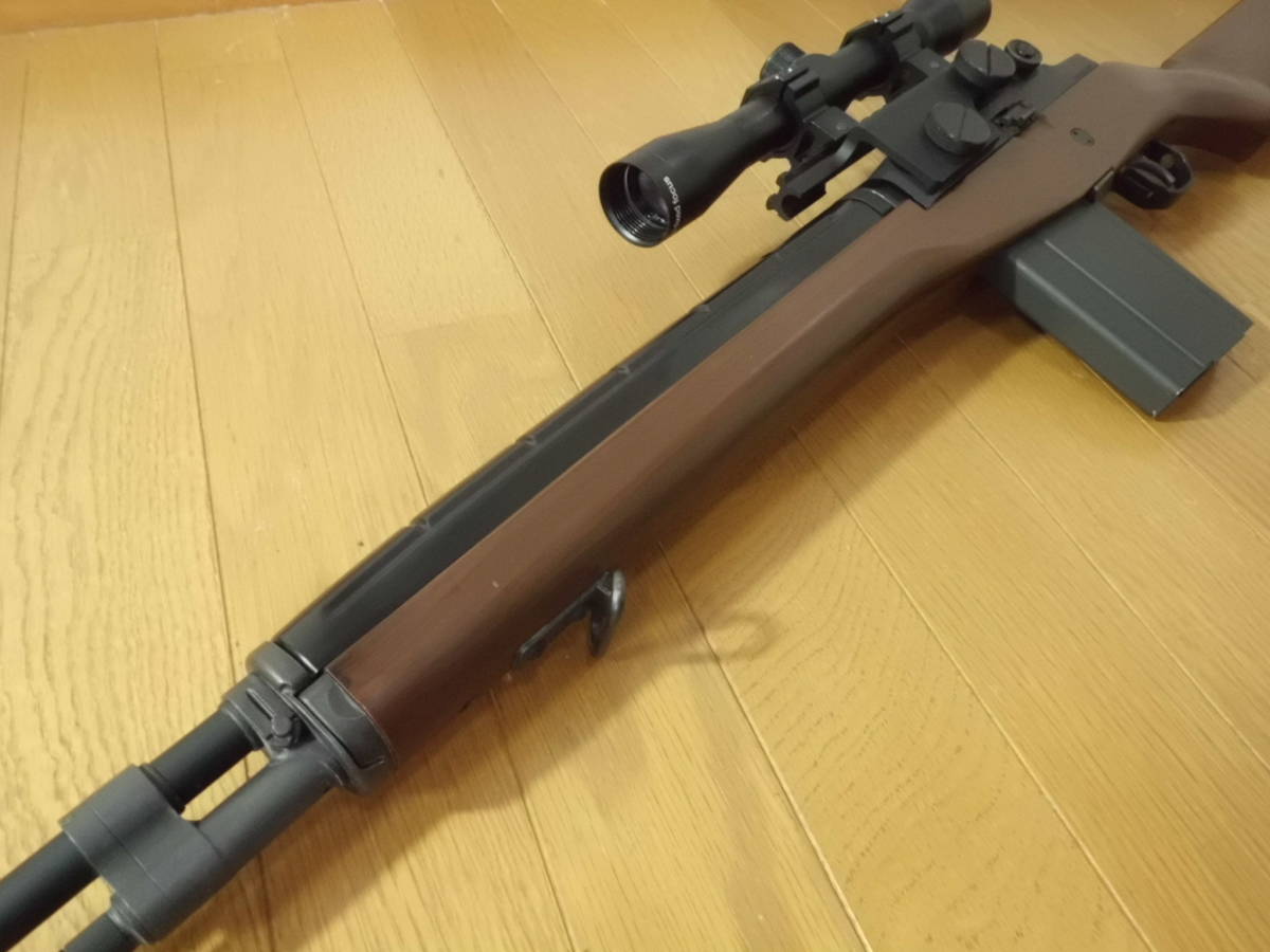 マルイ M14 ウッドタイプ スコープ&マウントレール&マウントリング付き /SOCOM EBR DMR M21 CYMA S&T G&P G ...