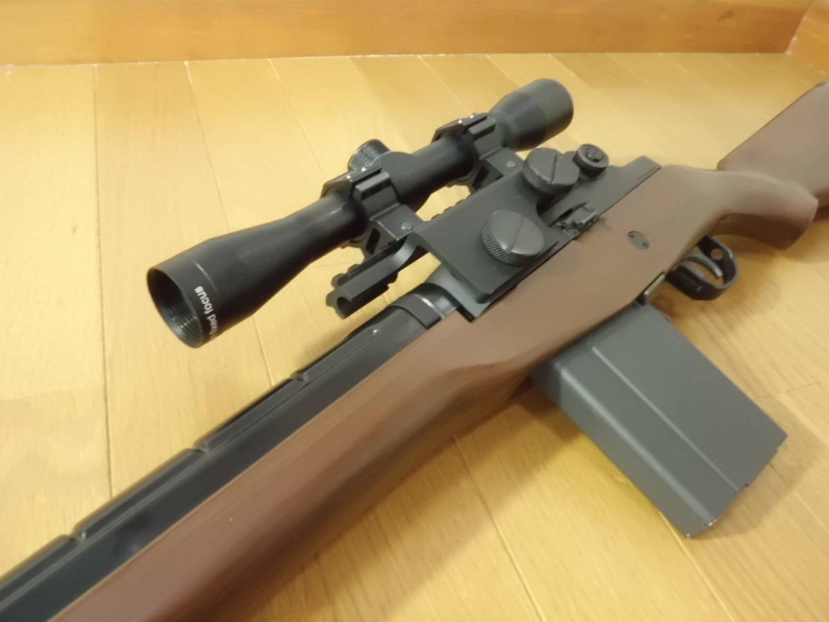 マルイ M14 ウッドタイプ スコープ&マウントレール&マウントリング付き /SOCOM EBR DMR M21 CYMA S&T G&P G ...