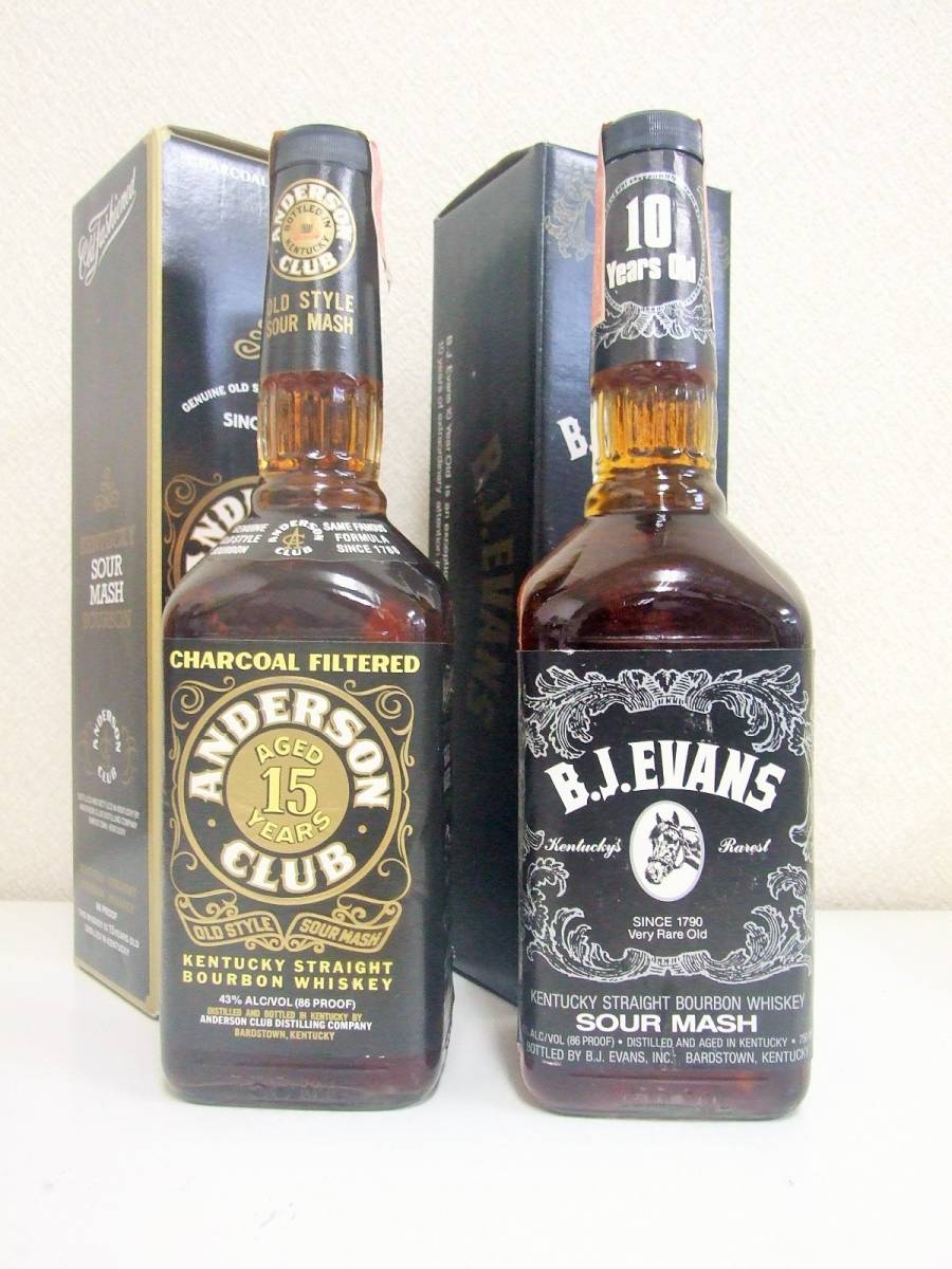 2本セット ANDERSON CLUB 15年/B.J.EVANS 10年(バーボン)｜売買されたオークション情報、yahooの商品情報を ...