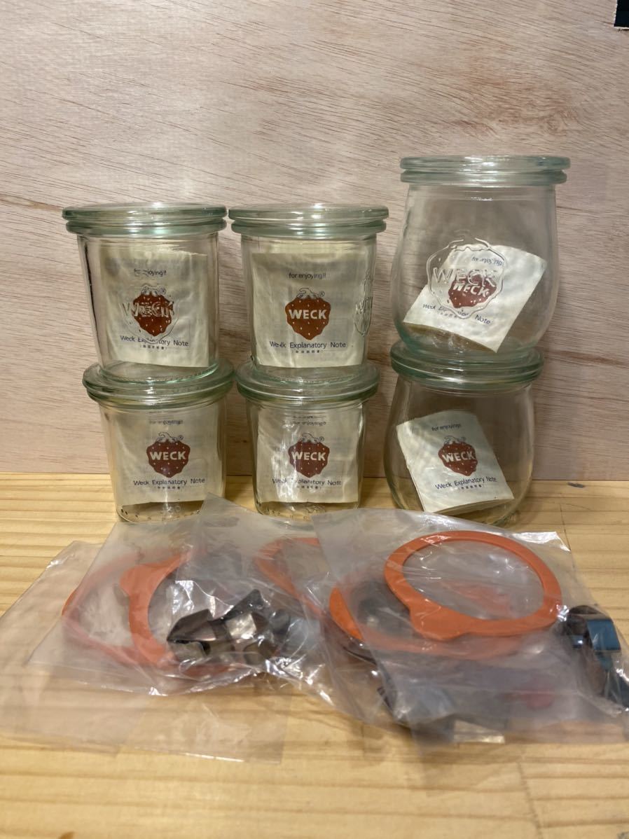 WECK Mold Tulip ガラス保存容器 フタ パッキン クリップ 6個セット(ガラス製)｜売買されたオークション情報、yahooの商品情報をアーカイブ公開 - オークファン ...