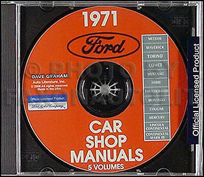 1971 Mercury Shop manual CD Cougar Montego Cyclone XR7 Marquis Monterey ...