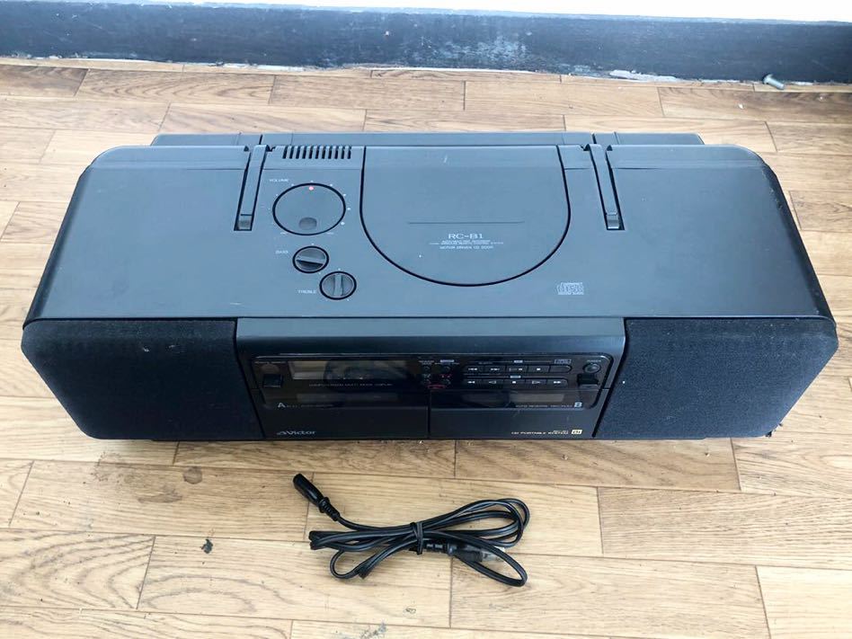 稼働品 VICTOR/ビクター RC-B1 CDポータブルシステム バブルラジカセ Wカセット ヴィンテージ 動作良好(ラジカセ)｜売買された ...