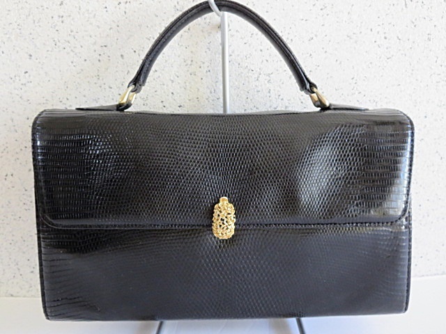 PENTE ROUGE ペントルージュ リザードハンドバッグ/黒(皮革製)｜売買されたオークション情報、yahooの商品情報をアーカイブ公開 - オークファン（aucfan.com）