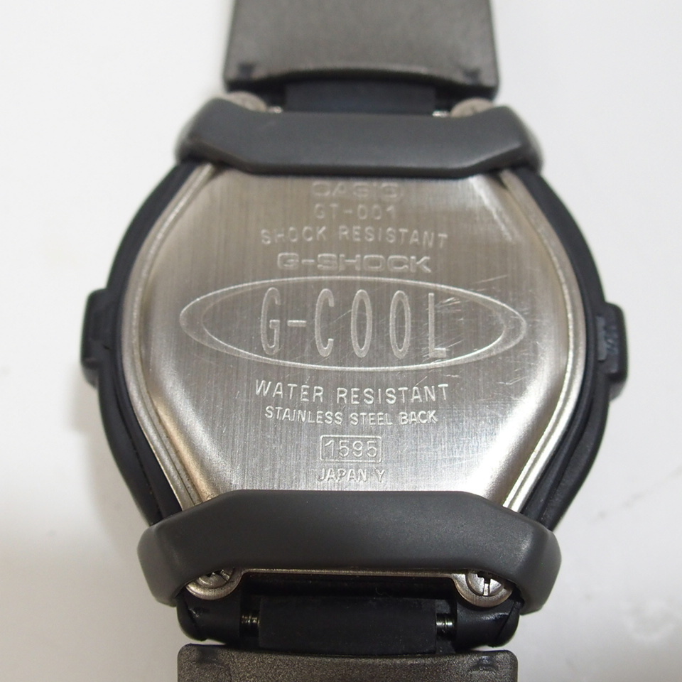 19.CASIO カシオ G-SHOCK G-COOL GT-001 1595 腕時計 デジタル シルバー×ブラック 稼働品 f002(G ...