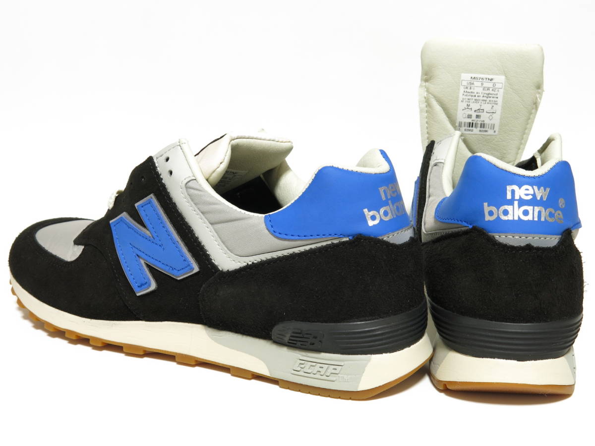 UK製 new balance M576TNF ブラックxグレー ブルー US9/27cm D 574 991 993 996 997 998 1300j 1400 1500 1600 ...