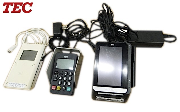 東芝テックTEC 決済端末 3点/カードターミナル EFT-POS CT-5100-A210-A PINPAD PADCT-4100-A110-R 電子マネー決済用端末UT1-NeoSR ...