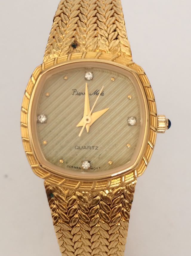 457-0284 PIERRE MODE ピエールモード L-7701 レディース腕時計 クォーツ 金属ベルト 電池切れ 動作未確認(3針（時 ...