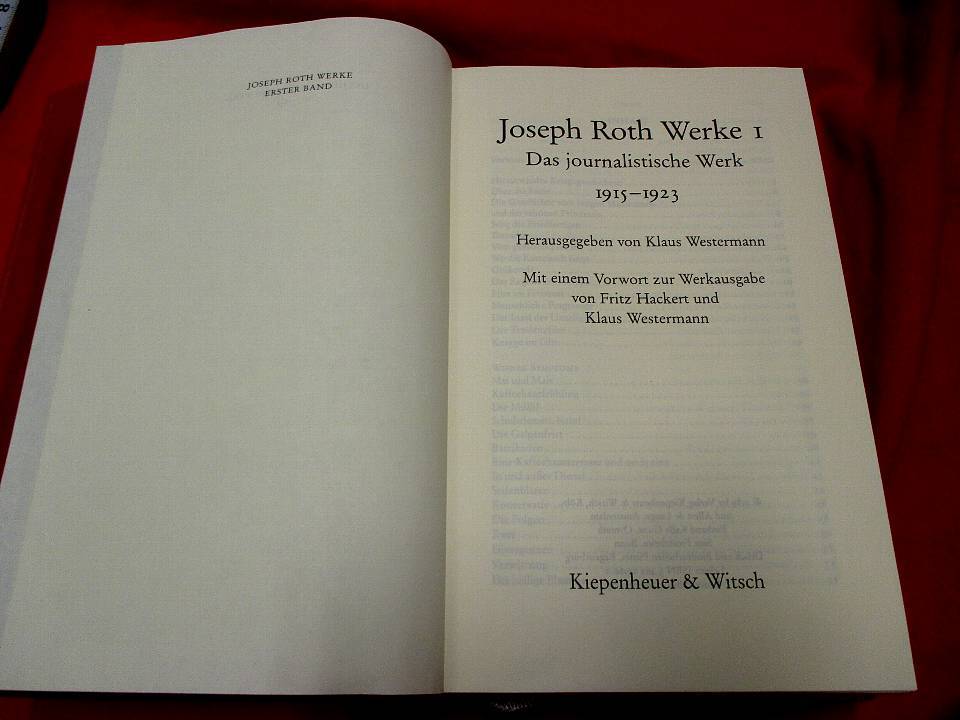 180 ヨーゼフ ロート全集6冊揃 小説 ドイツ オーストリア Joseph Roth Werke 洋書 ラデツキー行進曲 古書(洋書)｜売買 ...