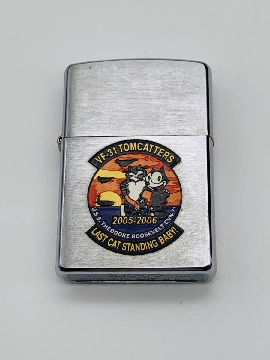 現状品 ZIPPO ジッポー F-14 トムキャット LAST CAT STANDING BABY VF-31 TOMCATTERS フィリッ ...