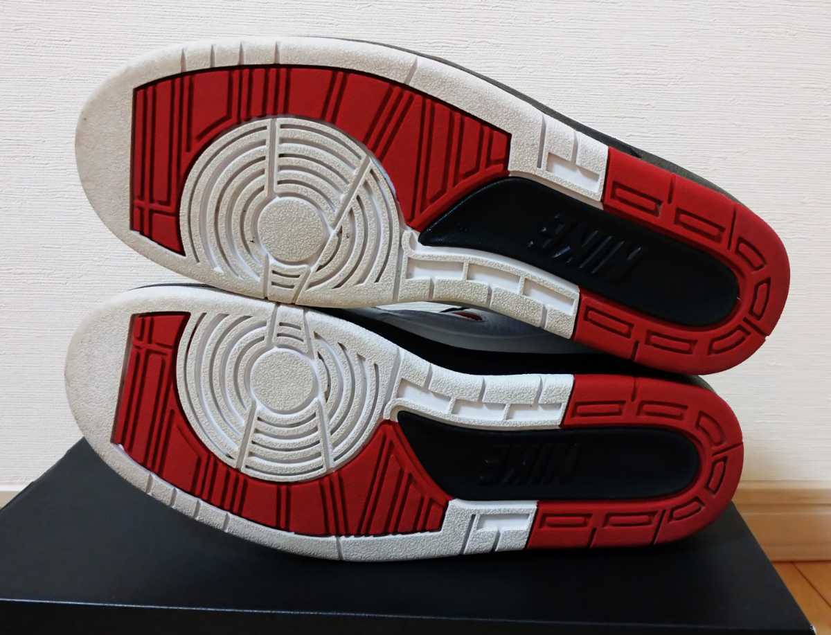 NIKE AIR JORDAN2 RETRO LOW 832819-101 White VARSITY RED-BLACK bred AJ2 ...