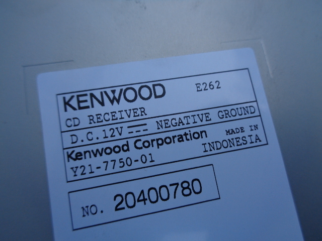 ケンウッド KENWOOD E262 1DIN CDデッキ プレーヤー 説明書付き 管B1110-5(パナソニック)｜売買されたオークション ...