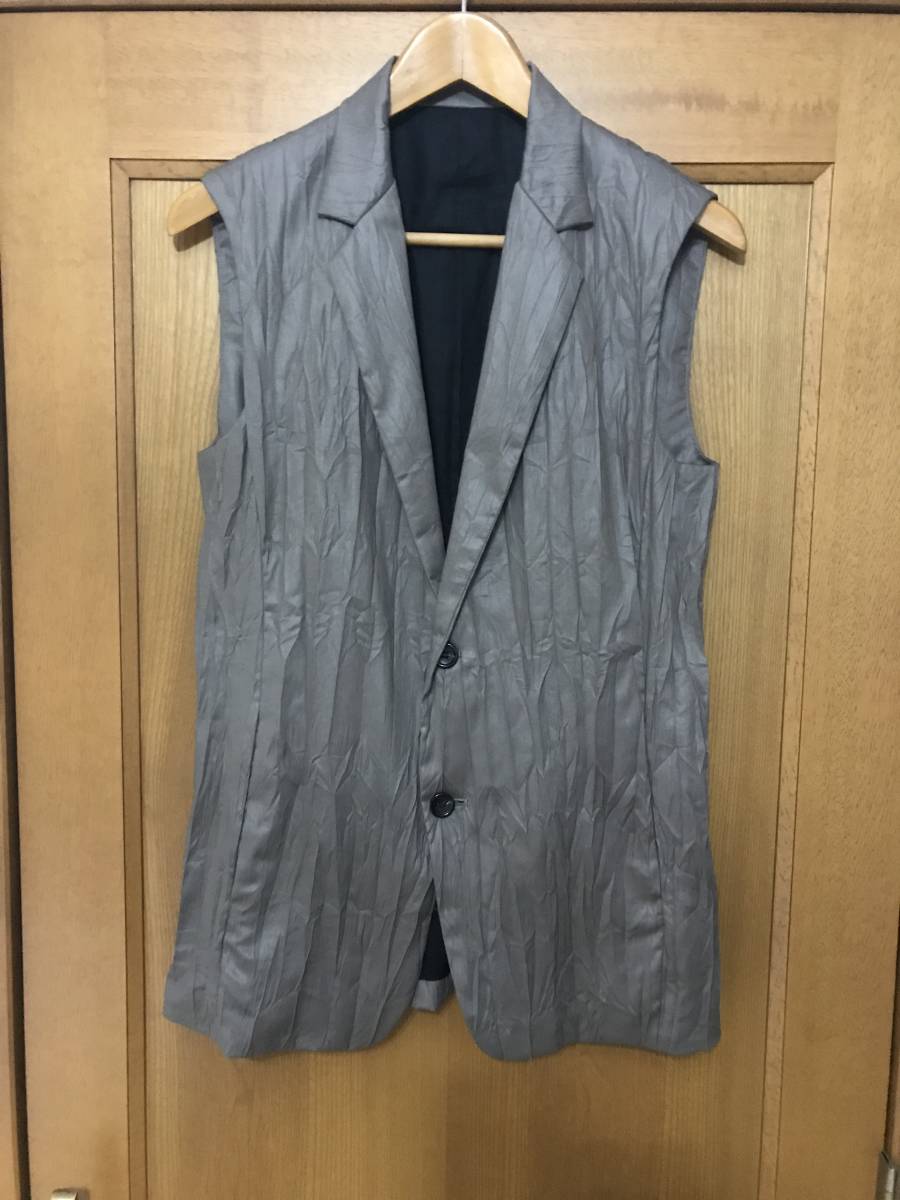 shellac シェラック シワ加工テーラードジレベスト 5351 メンズMサイズ GACKTさん着用ブランド paranoid semantic design(トップス)｜売買された ...