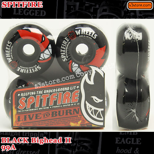 1円 SPITFIRE BLACK BIGHEAD II 54mm/99A ビッグヘッド(ウィール)｜売買されたオークション情報、yahooの商品情報をアーカイブ公開 - オークファン ...