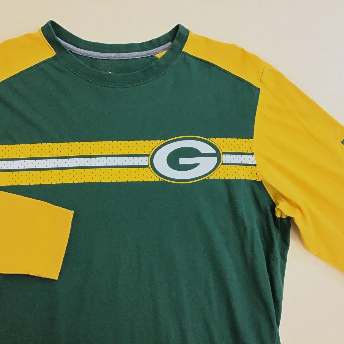 SC12-524 公式アイテム NFL グリーンベイ パッカーズ 切替デザイン 長袖Tシャツ メンズ L 緑×黄 アメフト 古着 コットン スポーツ(Tシャツ)｜売買されたオークション情報 ...