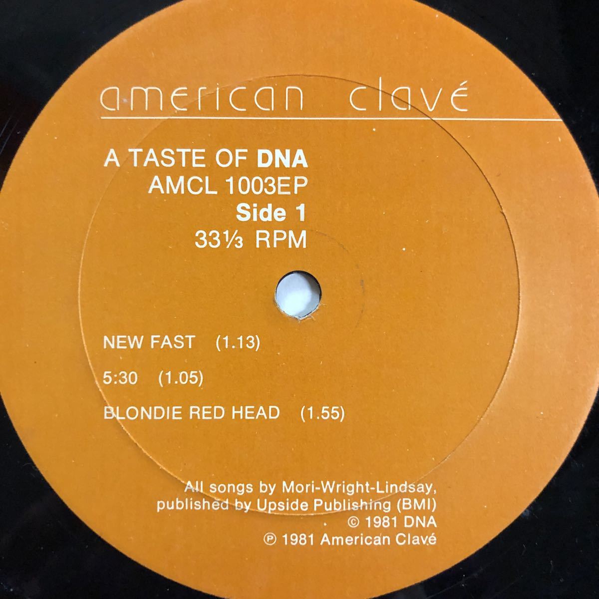LP DNA/A TASTE OF DNA US ORIG:american clave:元々のホワイト スリーヴ付 NO NEW YORK ...